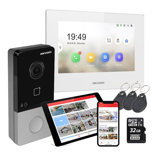 WIDEODOMOFON VIDEO DOMOFON IP 7' LCD HIKVISION FHD - Zestawy ...